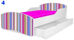 Dětská postel Adam small rainbow vzor 4 140x70 cm
