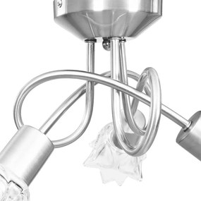 Stropní lampa průhledná skleněná stínidla 3 žárovky E14 tulipán 289227