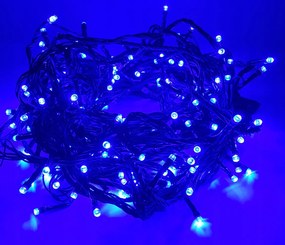 BERGE LED vánoční řetěz - 60LED - 5M - IP20 - 8 funkcí - modré