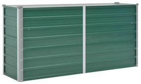 vidaXL Vyvýšený záhon pozinkovaná ocel 160 x 40 x 77 cm zelený