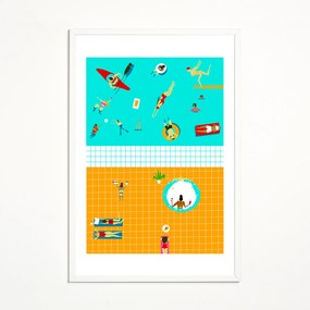 Vendula Frydrychová | Swimming Pool 2 Rám: Černý, Velikost: 60 x 40 cm