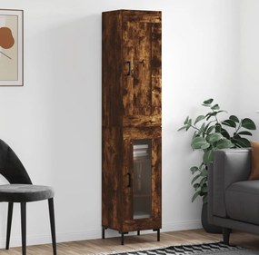 vidaXL Skříň highboard 34,5 x 34 x 180 cm kompozitní dřevo [3200386] Barva: kouřový dub