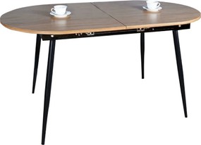 Jídelní stůl, rozkládací, dub/černá 150-190x75 cm, TAMERON