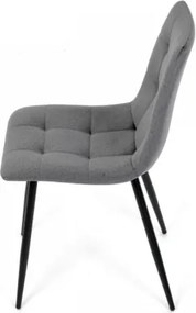 Jídelní židle šedá látka čtyřnohá kovová černá podnož DCL-X7015 GREY2