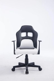 Bhm germany Dětská kancelářská židle Fun, syntetická kůže, černá / bílá