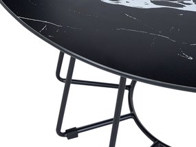 Konferenční stolek s mramorovým efektem černý BERNIE Beliani