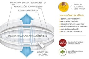 Zdravotní vyvařovací polštář Mirabell Visco 40x60 cm (400 g) dárková hnědá taška na zip
