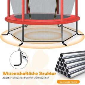 Costway Zahradní trampolína Ø140 cm s ochrannou sítí trampolína