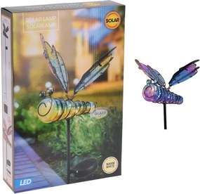 LED zápich Vážka – modrofialová 105 cm