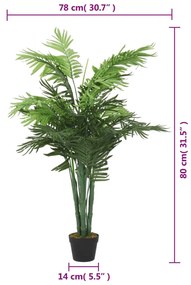 Umělá palma 18 listů 80 cm zelená - Default Title
