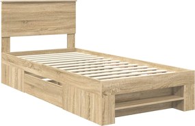 Rám postele s čelo Sonoma dub 80 x 200 cm Kompozitní dřevo 3408811