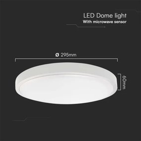 LED Koupelnové stropní svítidlo se senzorem LED/18W/230V 6500K IP44 bílá