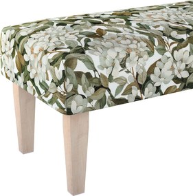 Dlouhá lavička 100x40cm barva vícebarevná látka pletený vzor, vzorované