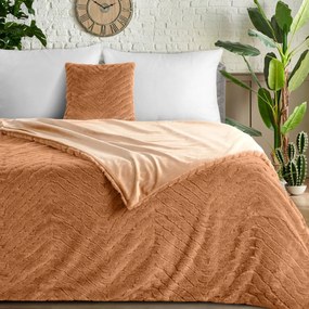 EUROFIRANY CHLUPATÁ DEKA KATE 150X200 CM MĚDOVÁ