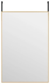 vidaXL Zrcadlo na dveře zlaté 40 x 60 cm sklo a hliník