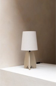 Béžová betonová stolní lampa s textilním stínidlem (výška 45 cm) Saba – Zuiver