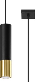 Sollux Lighting Závěsné svítidlo LOOPEZ 1 černé/zlaté