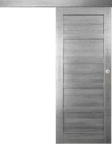 posuvné interiérové dveře na stěnu vasco doors BRAGA plné, model 1 Průchozí rozměr: 70 x 197 cm, Orientace dveří: Levé dveře, Dekor: Bílá