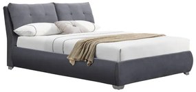 Čalouněná postel Loren 160x200, šedá, bez matrace