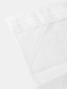 Sinsay - Poloprůhledná záclona na řasící pásce s geometrickou výšivkou - bílá