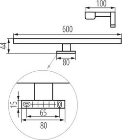 Koupelnové LED svítidlo Kanlux ASTIM IP44 12W-NW-C 34935 4000K chrom
