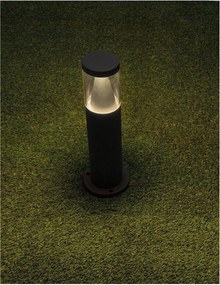NV 9905025 Venkovní sloupkové svítidlo ROCK černý hliník stříbrný hliník a čirý akryl LED 8W 3000K 220-240V 120st. IP65 - NOVA LUCE