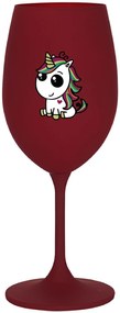 DUHOVÝ JEDNOROŽEC - bordo sklenice na víno s nápisem 350 ml