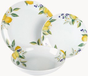 Sada porcelánového nádobí Lemon, pro 6 osob, 18 dílů