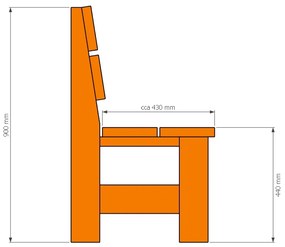 KULHÁNEK Rustikální dubová židle Odstín nátěru: lazura - teak