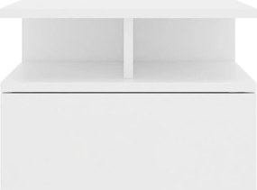 vidaXL Nástěnný noční stolek 40 x 31 x 27 cm dřevotříska [800405] Barva: bílá s vysokým leskem