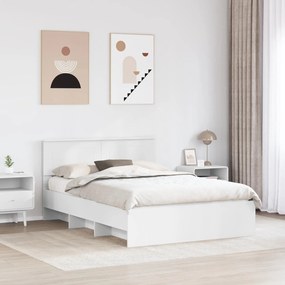 Rám postele s čelo Bílá 160 x 200 cm Kompozitní dřevo 3408830