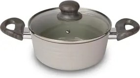 Lamart Stripe Kastrol s poklicí 2.2L šedá / 20 x 9 cm / hliník