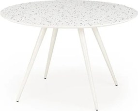 Jídelní stůl Aramis 120 cm terrazzo bílý
