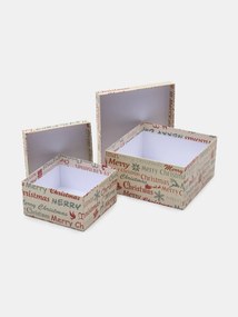 Sinsay - Vánoční dárkové krabice s potiskem „Merry Christmas“ 2 pack - vícebarevná