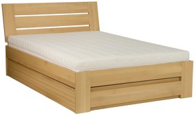 Drewmax LK192 BOX 120x200 cm dřevěná postel masiv buk dvojlůžko