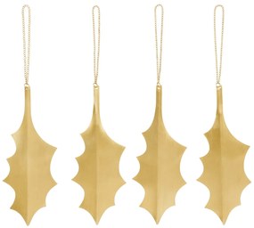 Vánoční ozdoby Holly Leaf Brass ferm LIVING