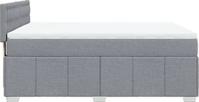 Box spring postel s matrací světle šedá 140 x 190 cm textil 3287077