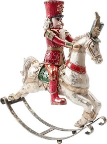 Vintage figurka Louskáček na houpoacím koníkovi - 32*10*35 cm