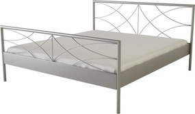 Nábytek ATIKA s.r.o. Kovová postel Bow Barevne provedení: stříbrná RAL 9006, Rozměr: 160 x 200 cm