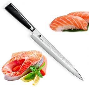 nůž Yanagiba 9,5" (240mm) Dellinger Sushi Professional Damascus