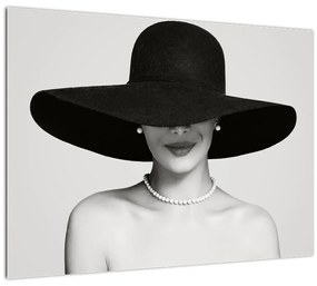 Obraz - Žena s kloboukem (70x50 cm)
