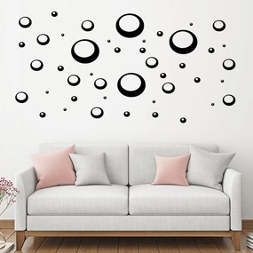 Živá Zeď Samolepka na zeď Bubliny Barva: černá