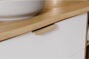 Comad Koupelnová skříňka s deskovým umyvadlem set Aster White 120 bílá/dub cremona