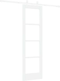 Posuvné dveře 61 x 198,5 cm Masivní borové dřevo a sklo Bílá 3332210