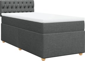 Box spring postel s matrací tmavě šedá 100 x 200 cm textil 3288899