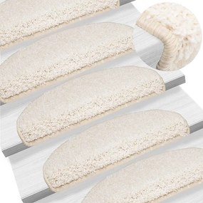 Schodové rohože 30 ks 65 x 21 x 4 cm bílé, půlkulaté, velké 3365818