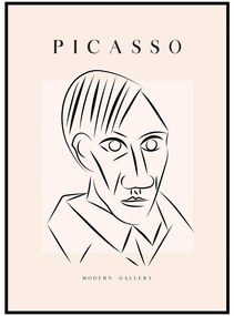 Pablo Picasso - Autoportrét Rozměr plakátu: A4 (21 x 29,7 cm)