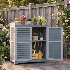 Zahradní skříně a úložné boxy Wiltec – šedá (52415)
