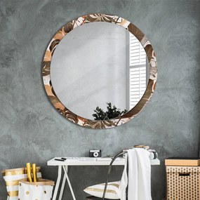 Kulaté dekorativní zrcadlo Palmové listy fi 100 cm