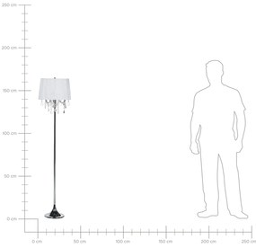 Kovová stojací lampa 165 cm bílá EVANS Beliani